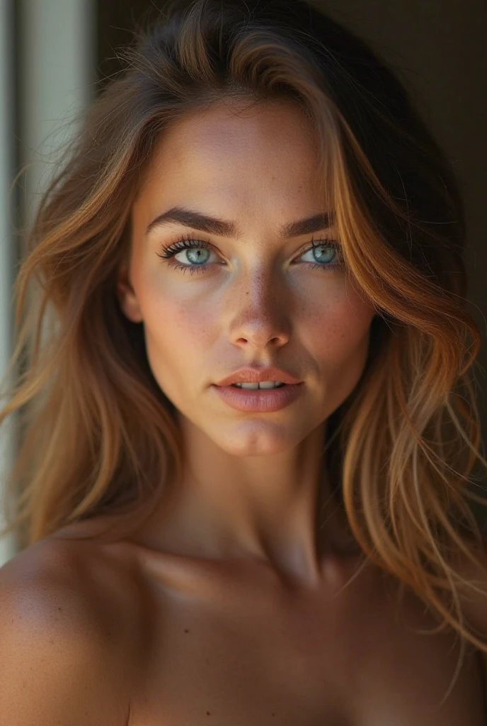 "A breathtakingly beautiful female model with striking and unique ...