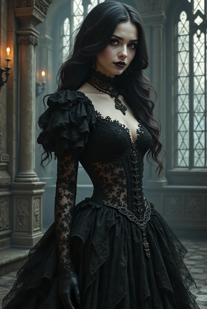 A modern day goth girl style of princess peach from Super mario - SeaArt AI