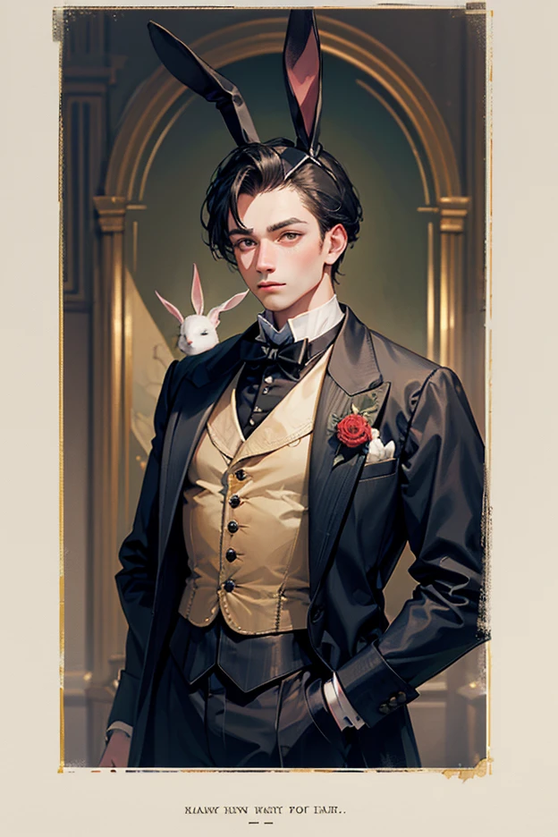 Humanoid rabbit, rabbit head, Man's body , Victorian era clothing ...