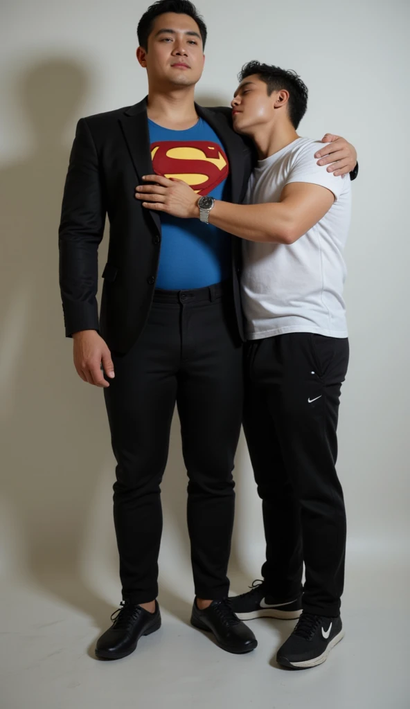 Superman hugs young man superman, Asian muscle development, Silhouette ...