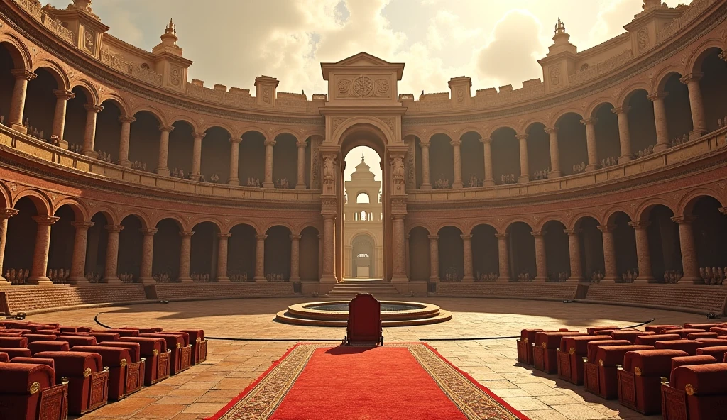 This picture depicts an epic scene that seems to be from a historical ...