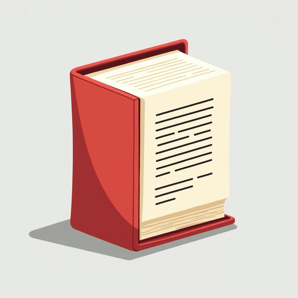 Draw a cartoon 2D book in a side projection, open exactly 90 degrees ...