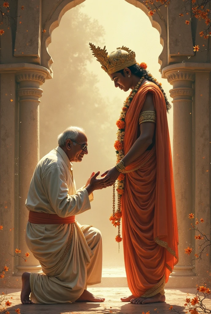 Bheem rav ambedkar shree ram ji ke pairo me pada hua h - SeaArt AI