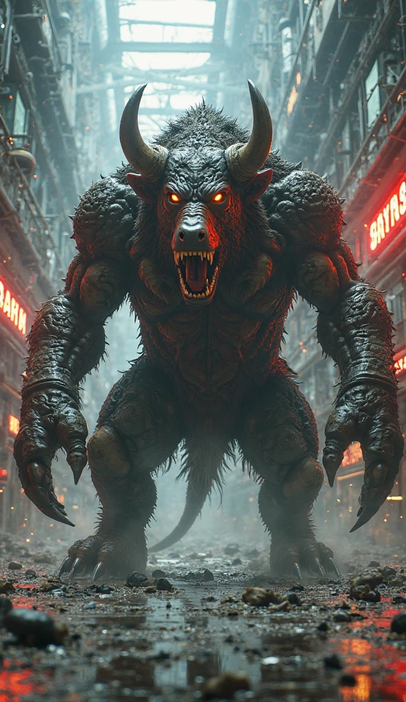 "A monstrous hybrid creature combining the most fearsome traits of a ...