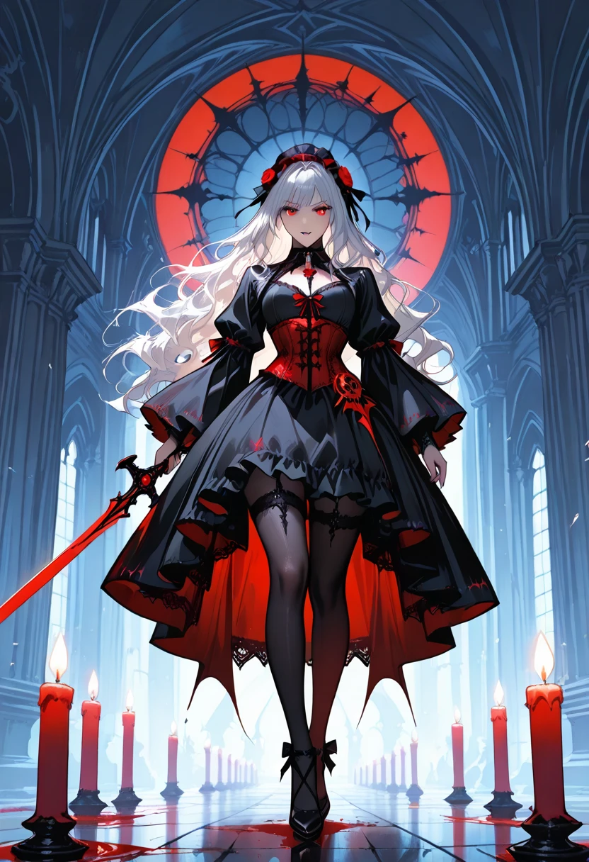 A model shot of an exquisite beautiful goth 1solo female vampire ...