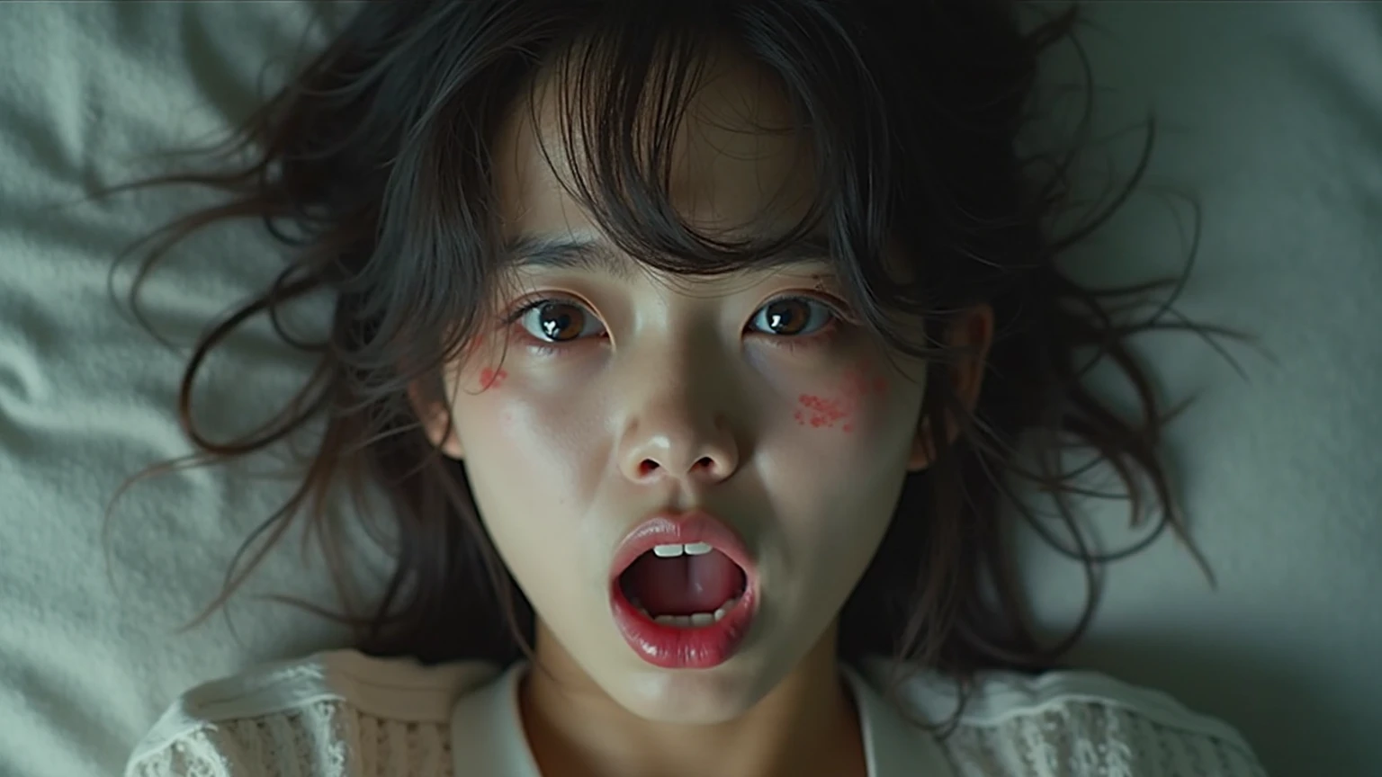 High quality, 8K Ultra HD, a beautiful 25-year-old Asian woman looks ...