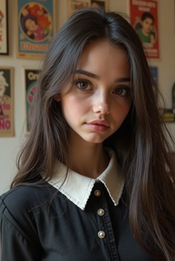 Generate a doll looking girl, heres a description: arafed woman with ...