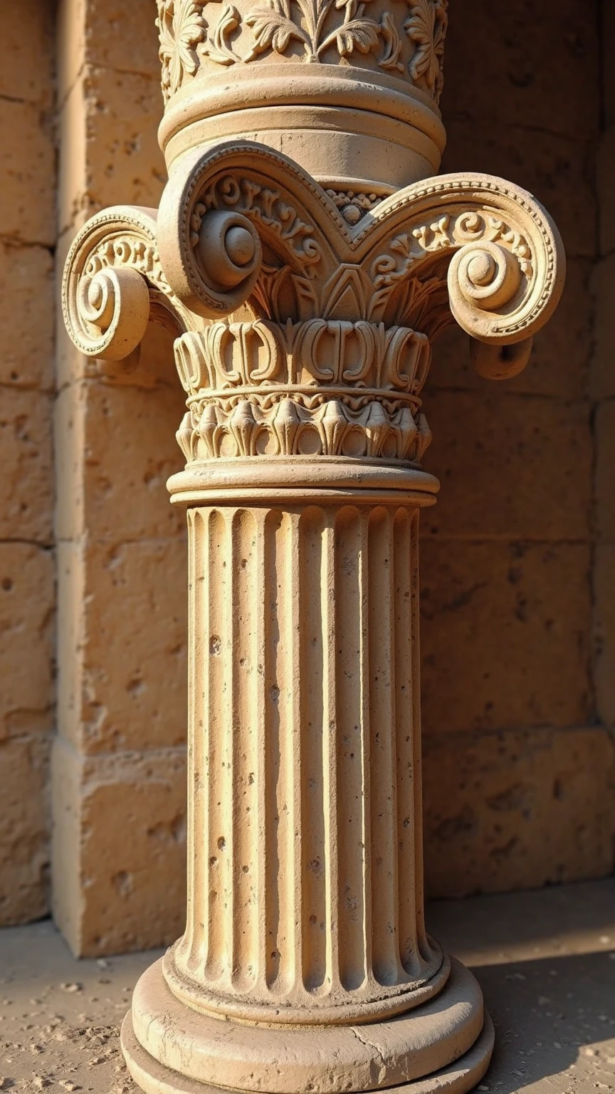 Early Greek column capital, detailed photo, cinematic - SeaArt AI