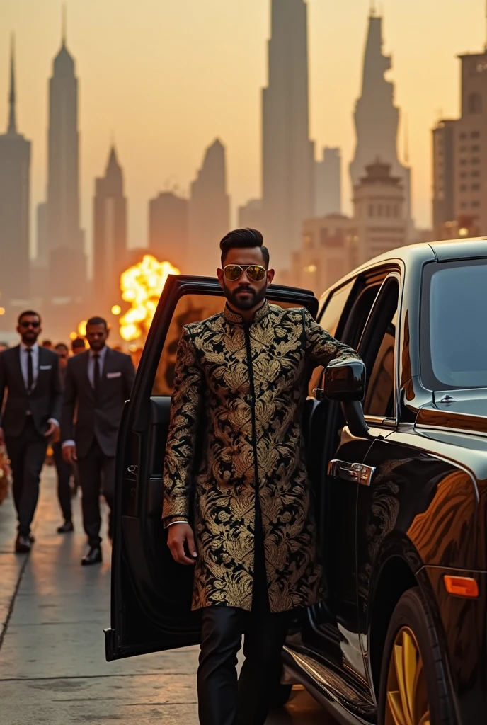 Ultra-HD, 4K wide-angle shot, young Indian male artist, mid-20s - SeaArt AI