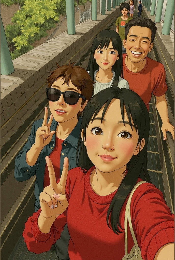 In this Ghibli style picture, I changed the double eyelids of the first ...