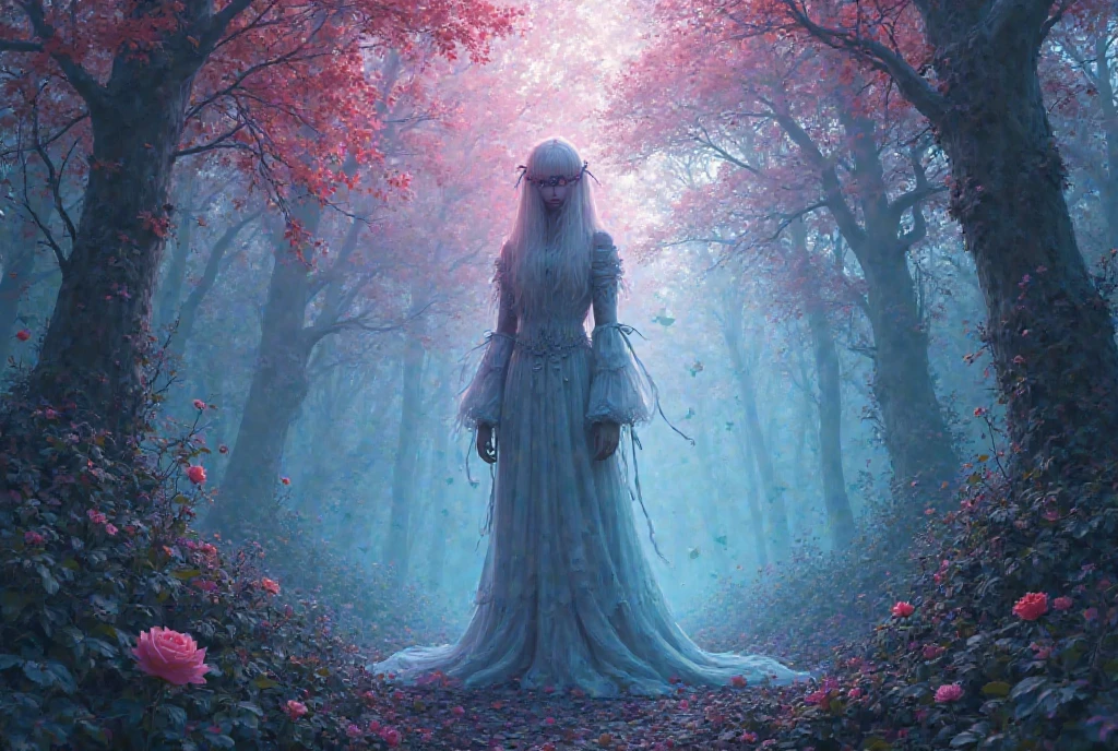Candy creepy magic mysterious forest back scenery pink thumbnail ribbon ...