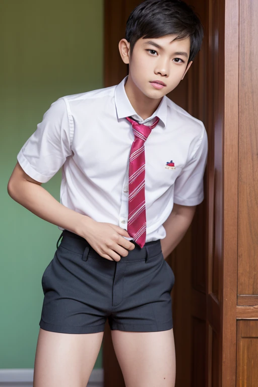 Tight Thai schoolboy wearing shorts - SeaArt AI