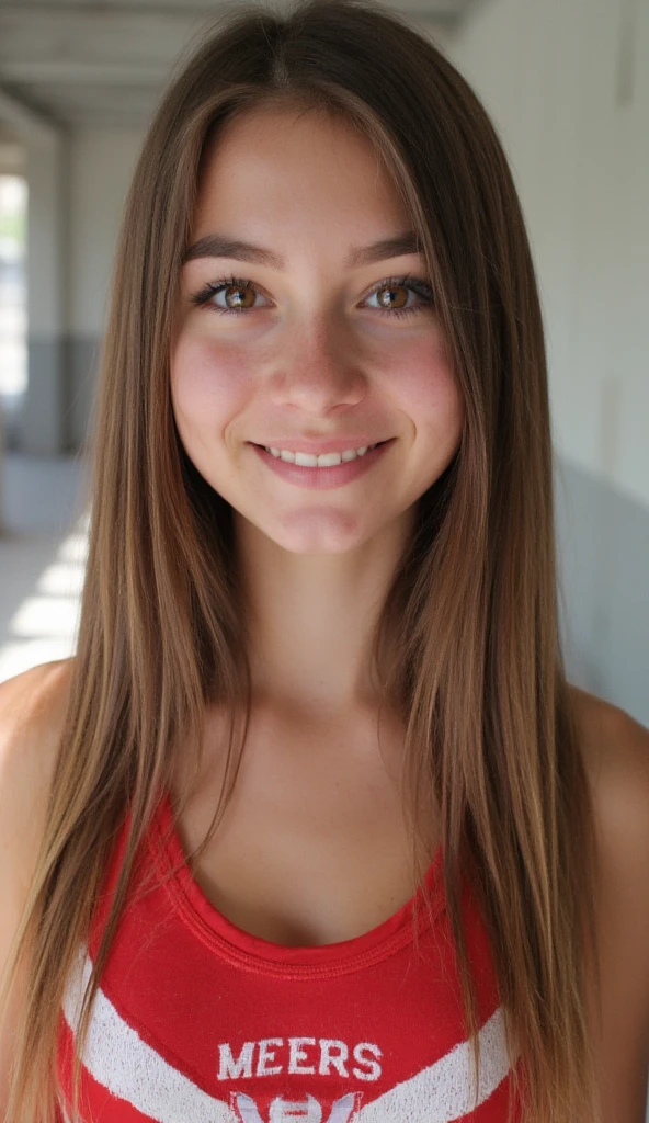 Front view,skinny petite 18 years old girl,fair skin,,shiny skin ...