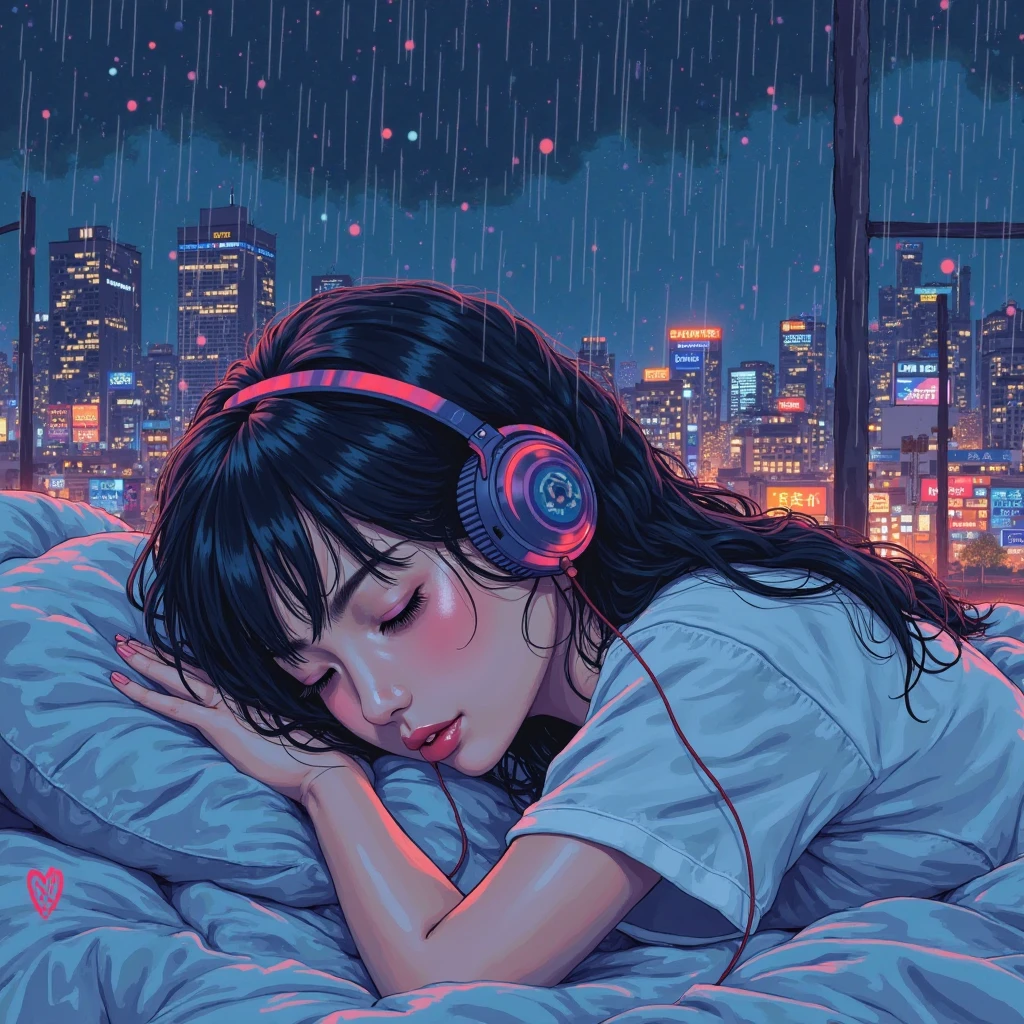 Japanese girl in hippie style, anime, white people , close your eyes to ...