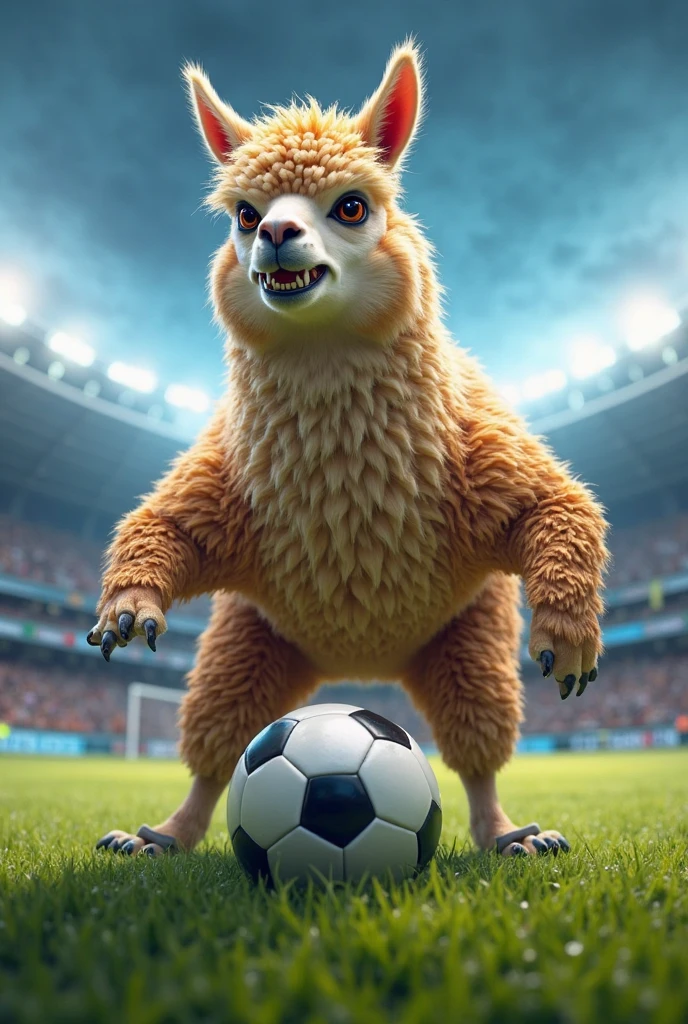Angry Alpaca for soccer team - SeaArt AI