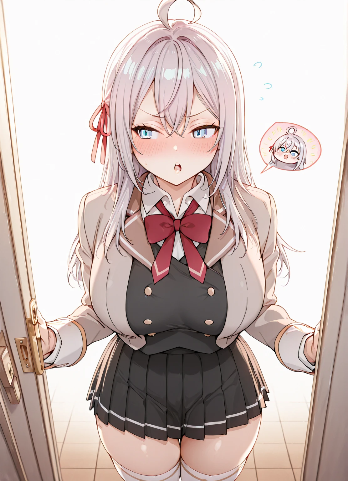 Alone , chica, Alisa Mikhailovna Kojou, Alisa, school uniform - SeaArt AI