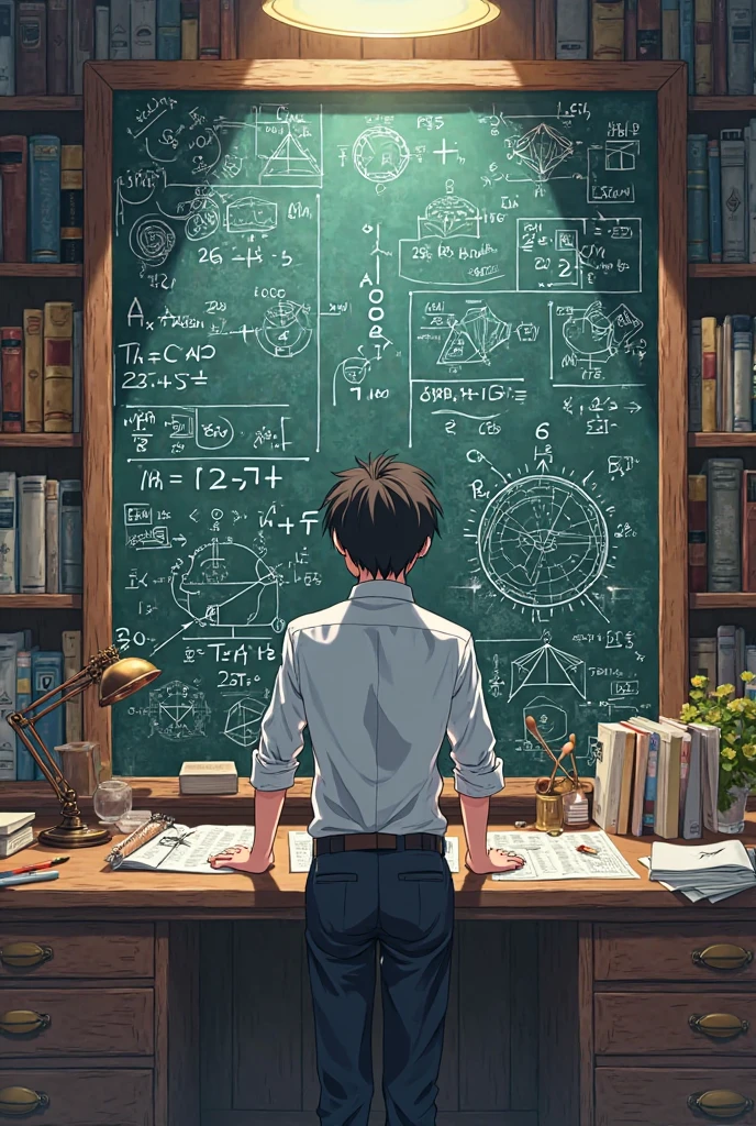 Make a image of a anime mathmetician - SeaArt AI