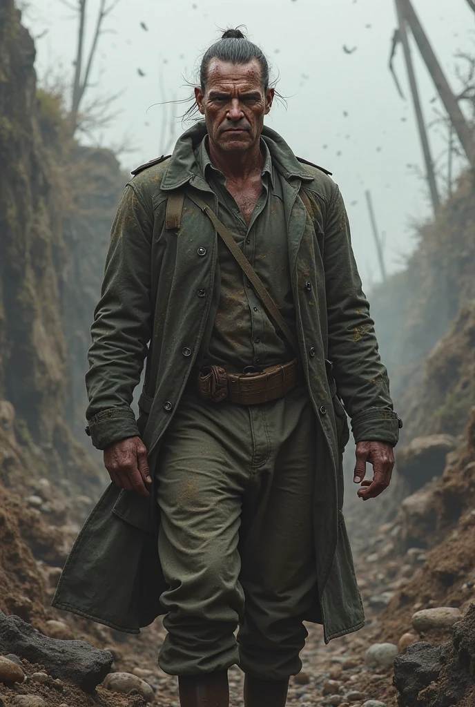 An experienced soldier in scars - SeaArt AI