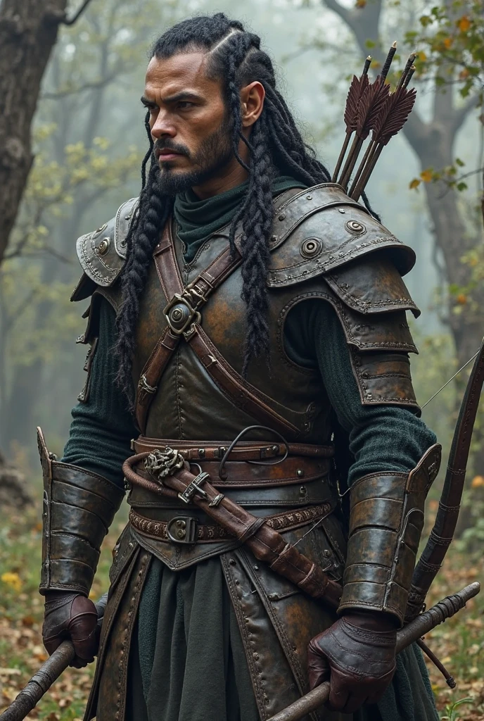 Create an image of a half-orc about , with greyish brown skin - SeaArt AI