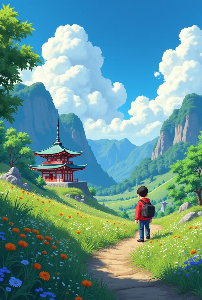 From this photo, create digital art with the characteristics of Studio ...