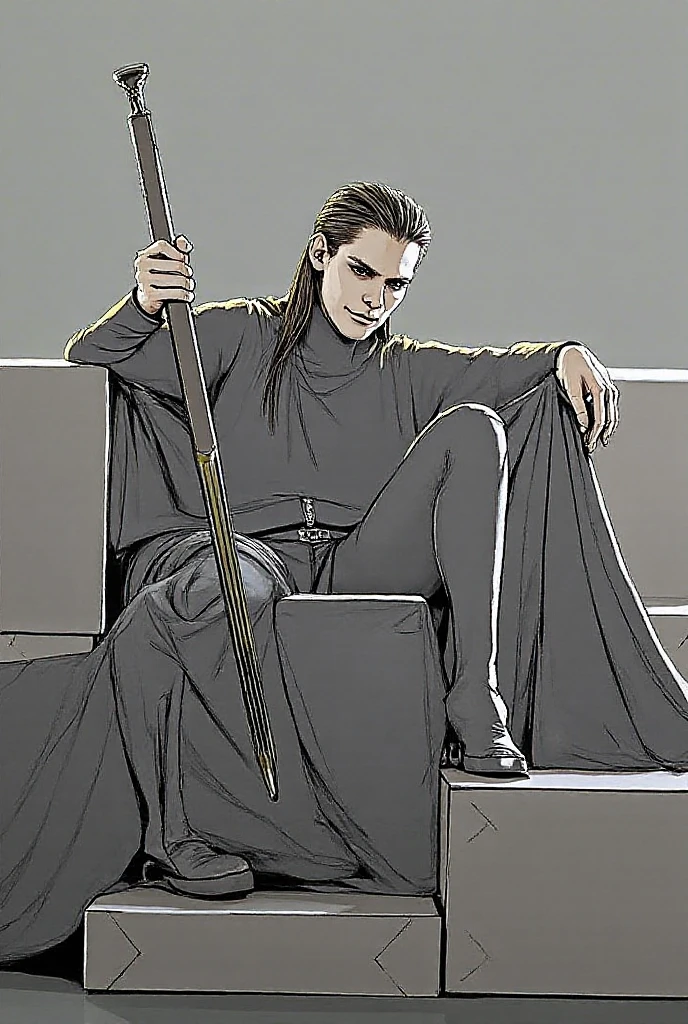 Alone, Long Hair, looking at the spectator, - SeaArt AI