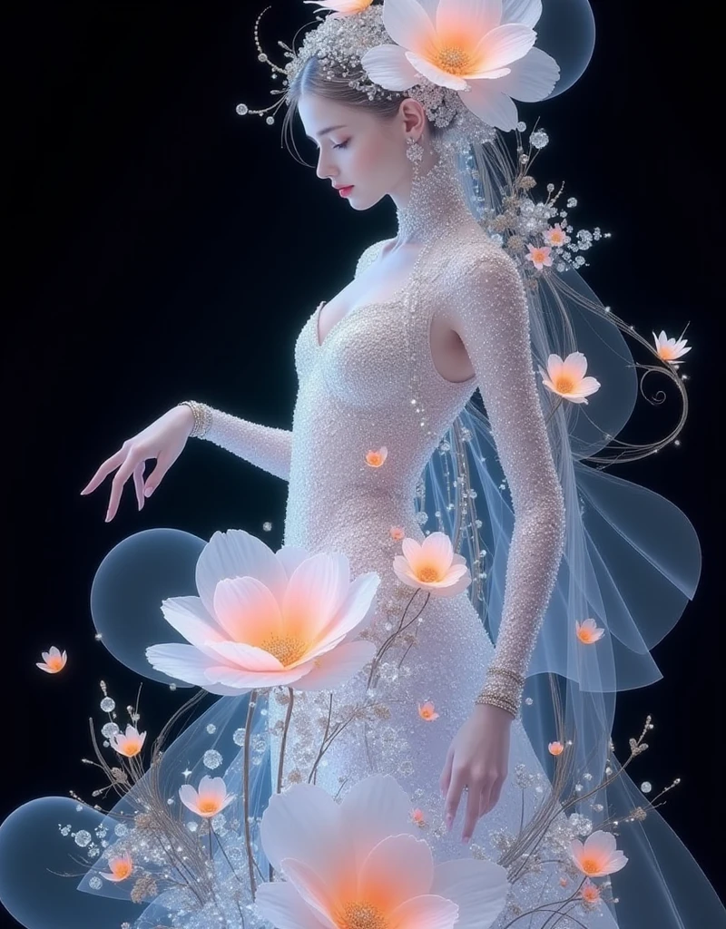 Full Length The fantasy girl shines wonderfully beautifully, full body - SeaArt AI