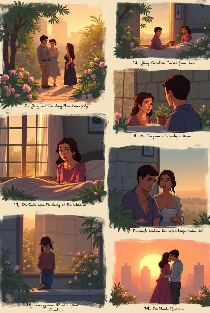 Storyboard for animation of The Widow Scene 1 - Introduction to the ...