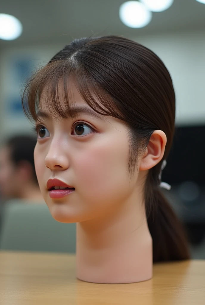 (((beautiful 25-year-old woman's amputated head 1.5))), No arms or legs - SeaArt AI