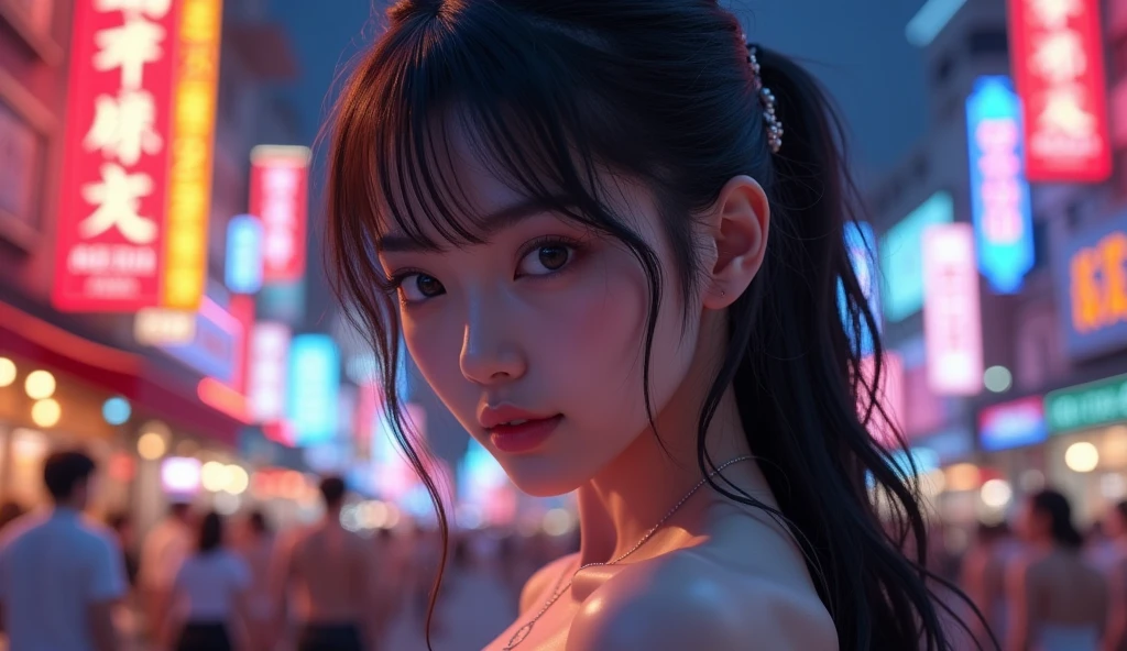 夜生活, 刺激, a pale taiwanes gril, Very large breasts, full HD - SeaArt AI