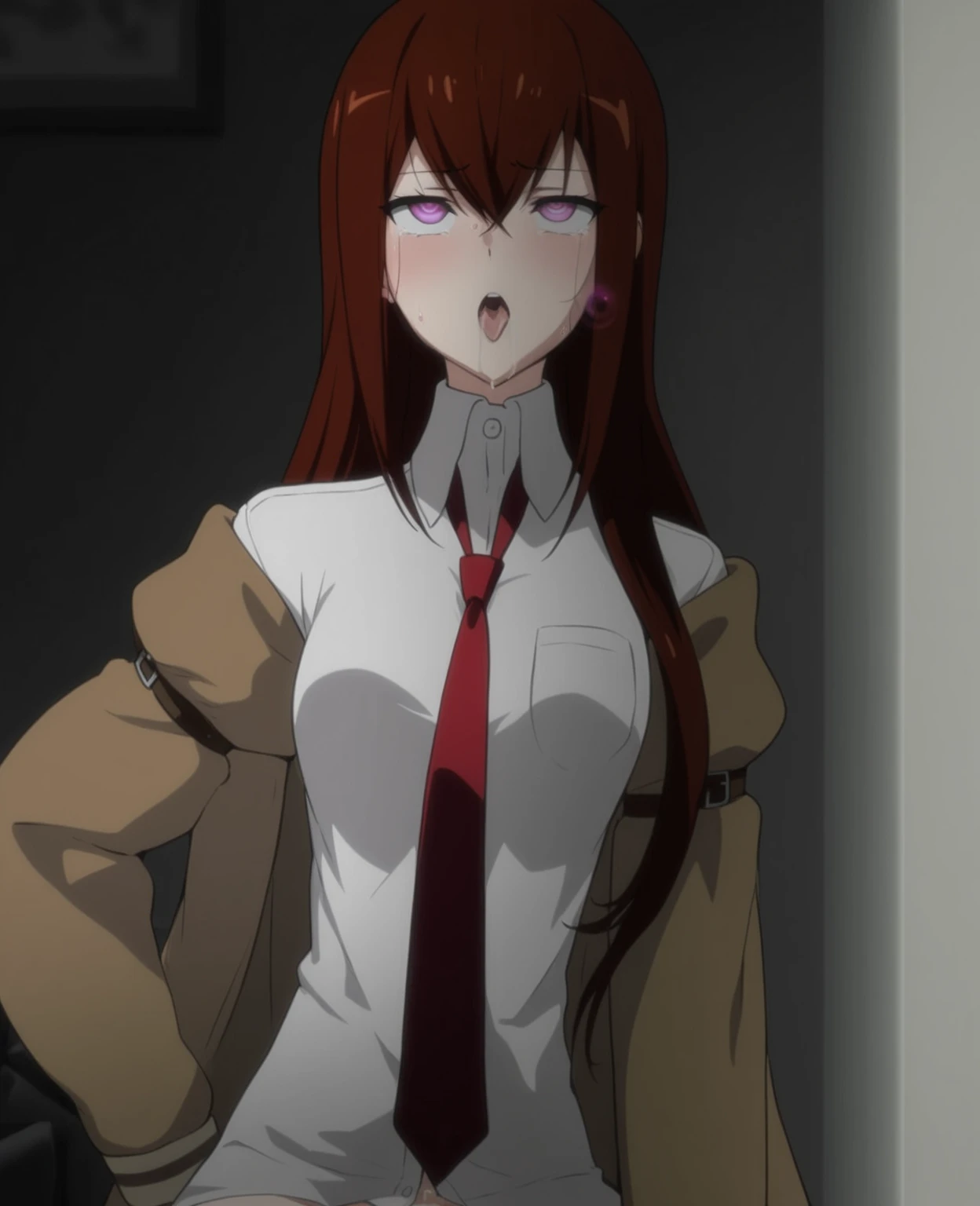 makise kurisu mind control hypnosis app ahegao sex - SeaArt AI