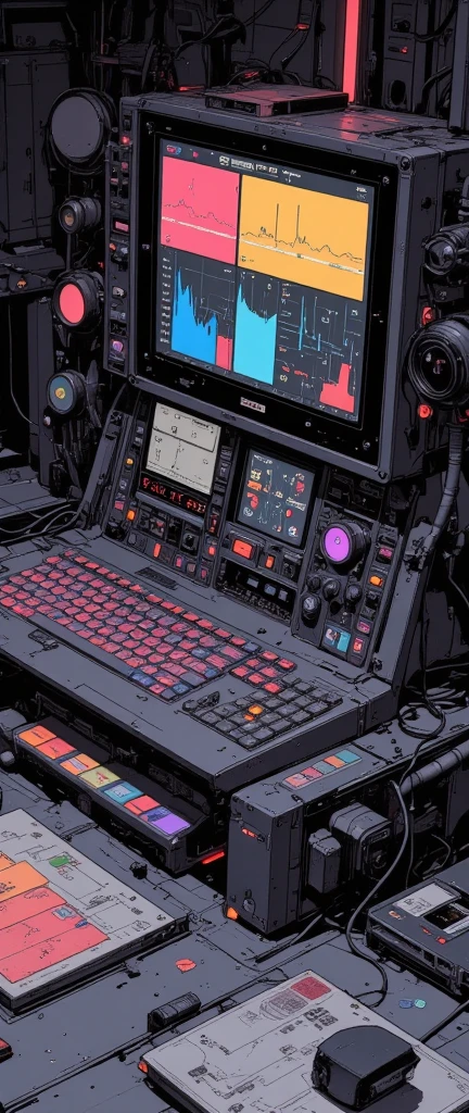 Great console : Regular measurement console ,black background - SeaArt AI