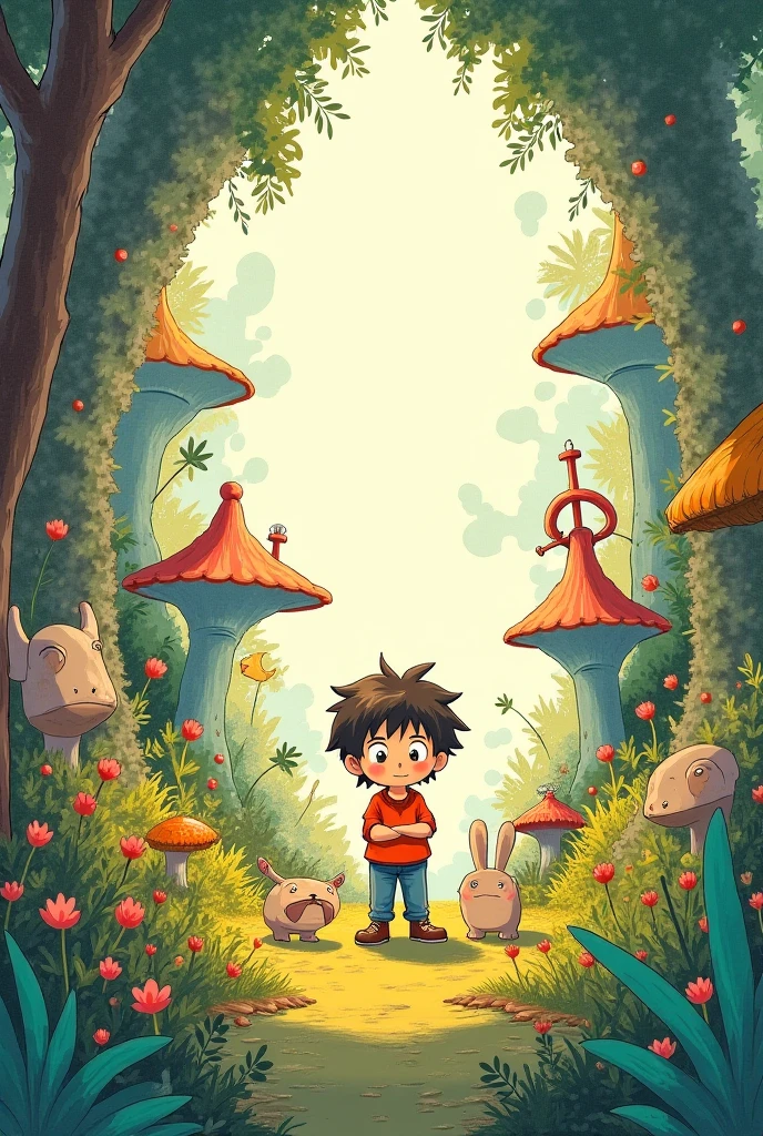 Draw me a Studio Ghibli-style drawing with this photograph - SeaArt AI