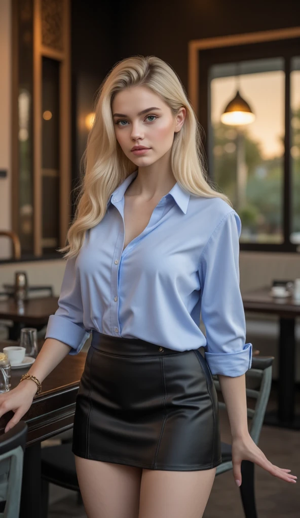 Beautiful blonde hair girl like Elle fanning athletic figure wearing ...