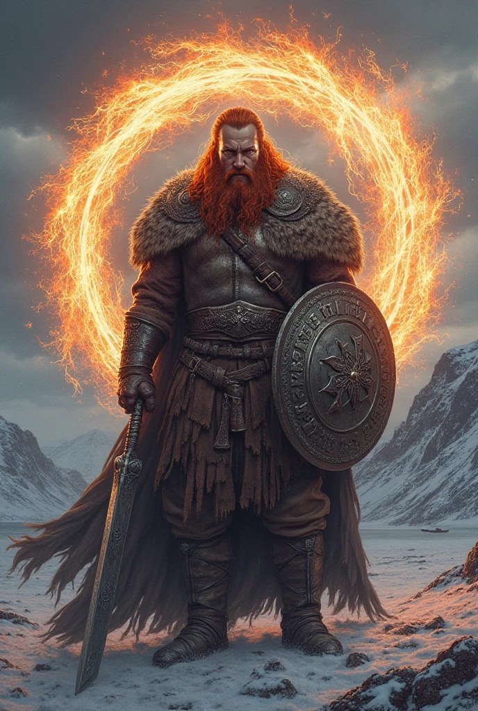 Retrato hiperrealistic de Erik el Rojo, the legendary Norse Viking ...