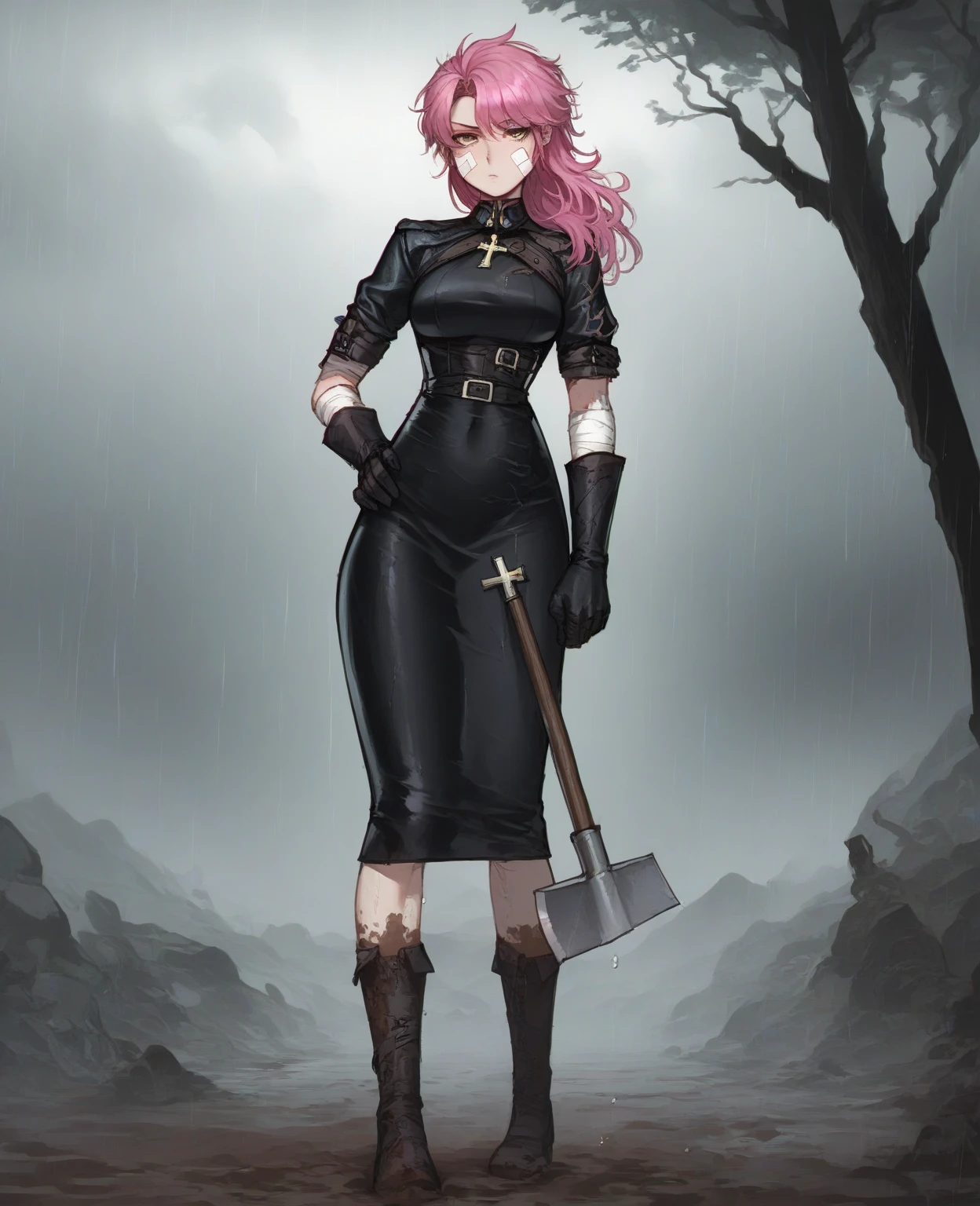 ratatatat74, ratatatat74, Young woman, long pink hair, warrior - SeaArt AI