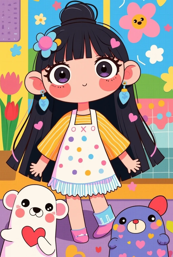 cute doll ，cartoon style - SeaArt AI