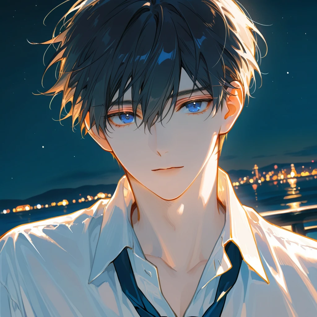 Male,handsome,night - SeaArt AI