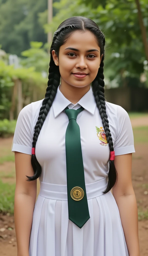 A beautiful, cute, tall plus-size curvy busty Sri Lankan school girl ...