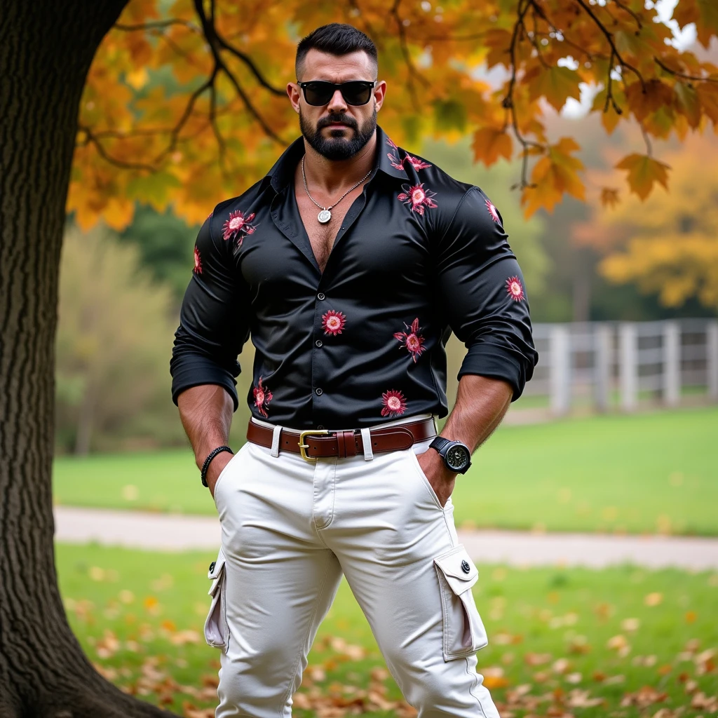 This photograph captures a young man with an exceptionally muscular ...