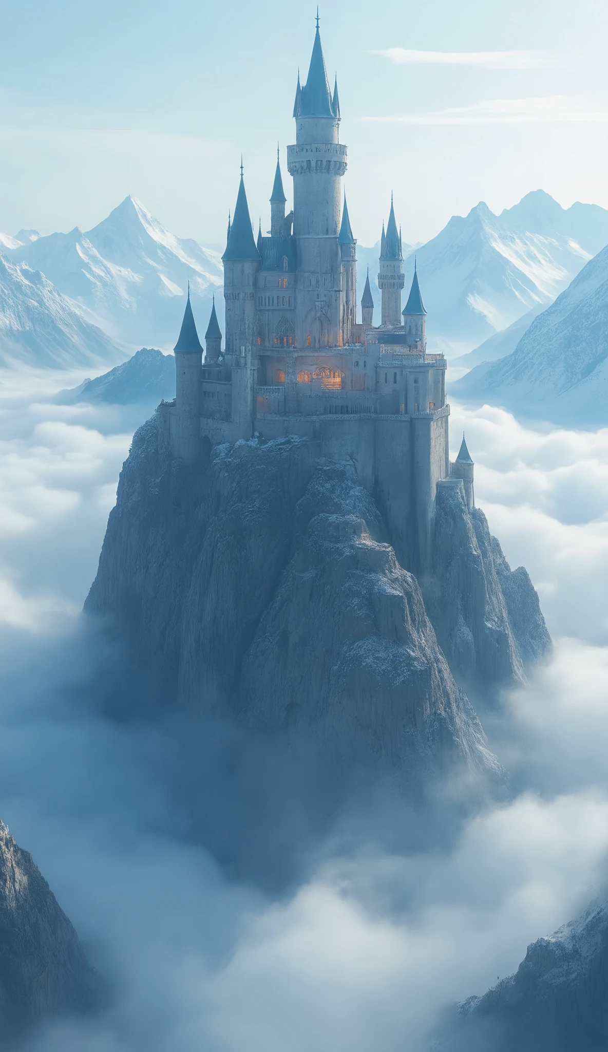 in high-definition images、realistic space 、Castle on the Mountain ...