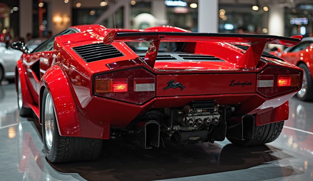 A (colour Red silver) 2025 lemborghini countach Fully polished - SeaArt AI