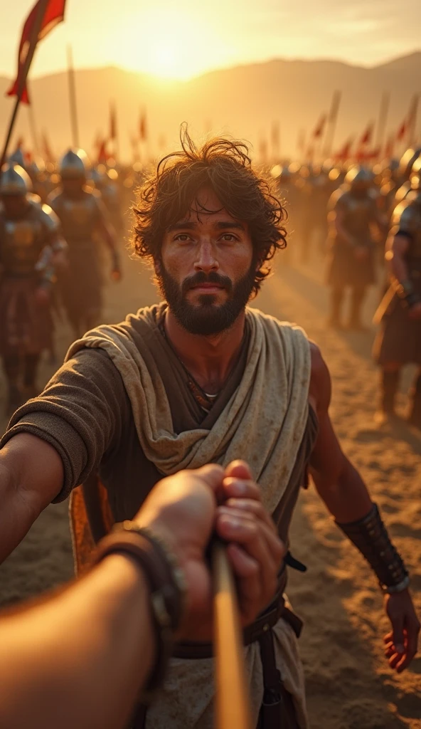 An ultra-realistic point of view (POV), capturing the first-person ...