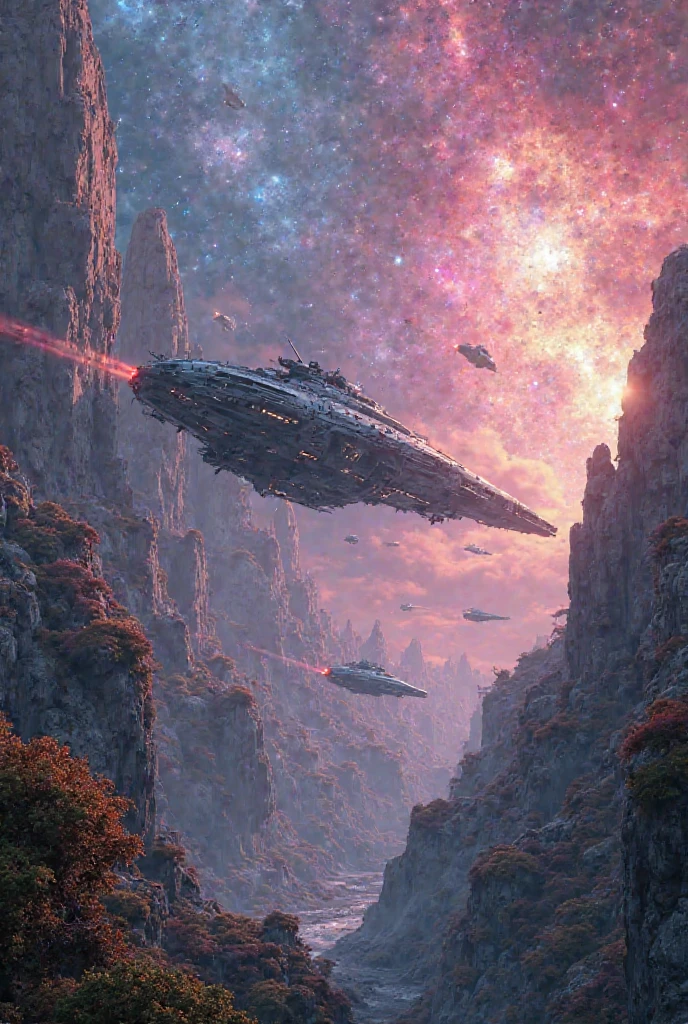 "Create an interstellar utopia scene. Show futuristic space ...