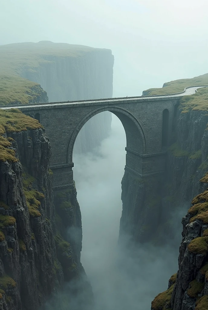 1 km long stoney bridge with an arch designIt connects two completely ...