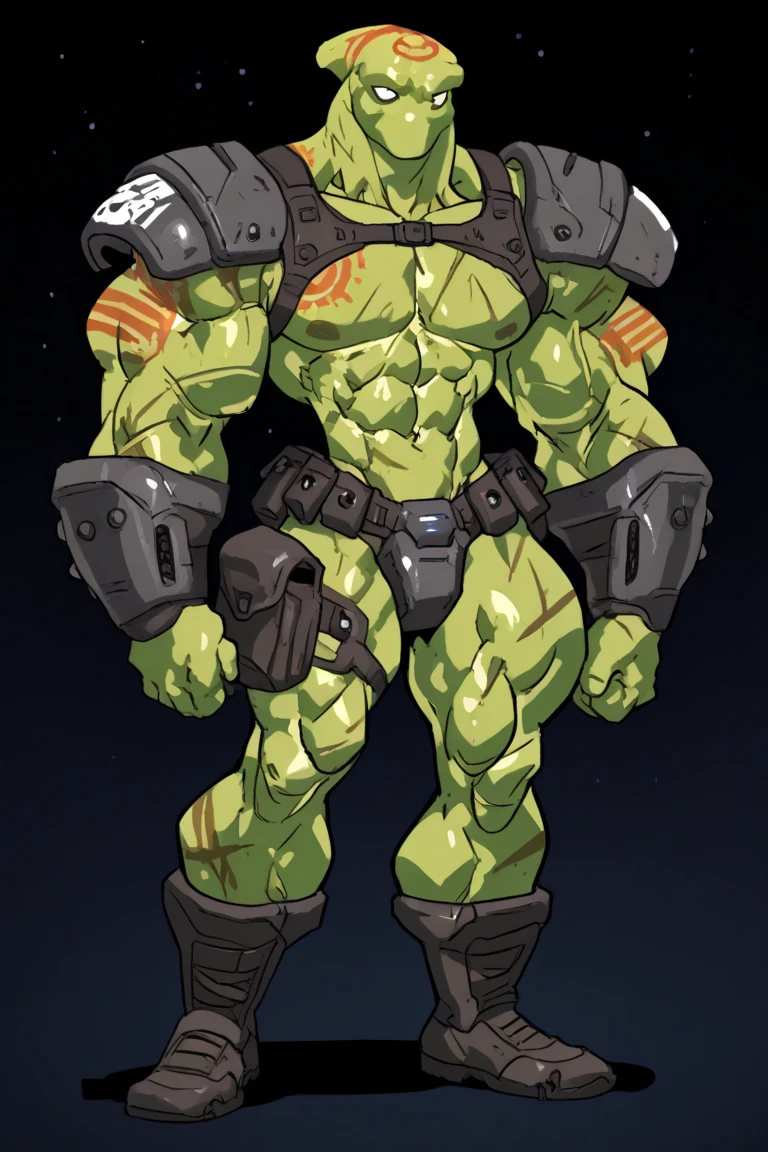 Space alien barbarian male martian, male, no mouth, alien humanoid ...