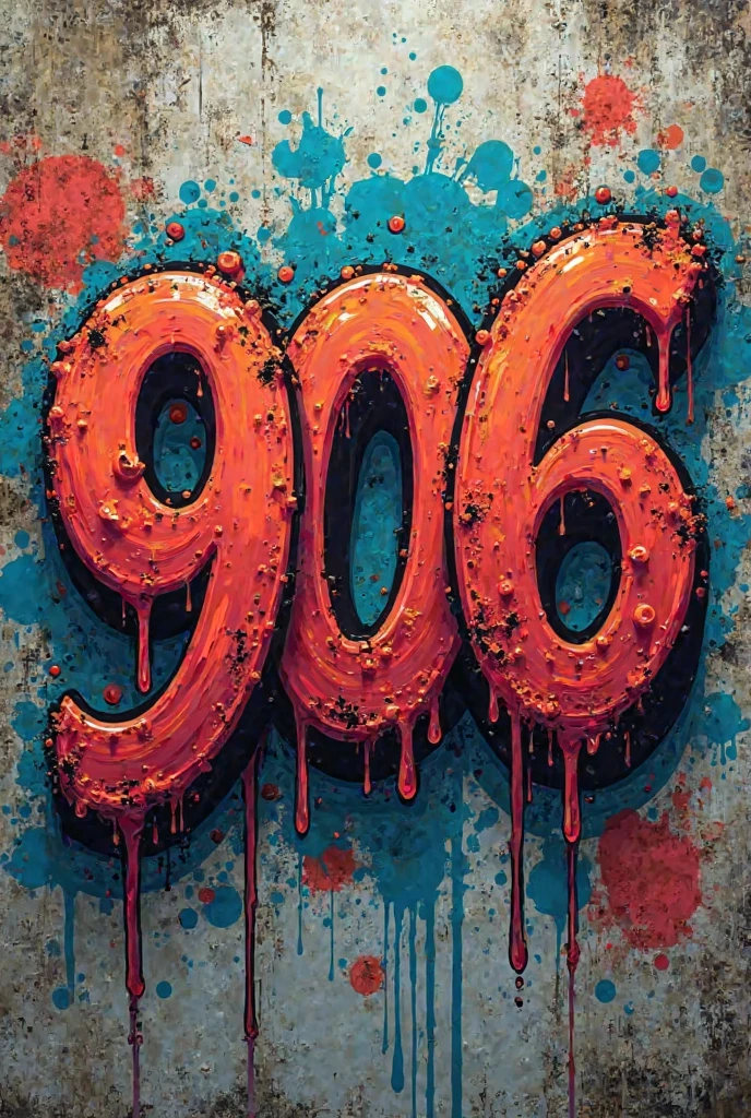 Make another logo with the number 906 only in graffiti - SeaArt AI