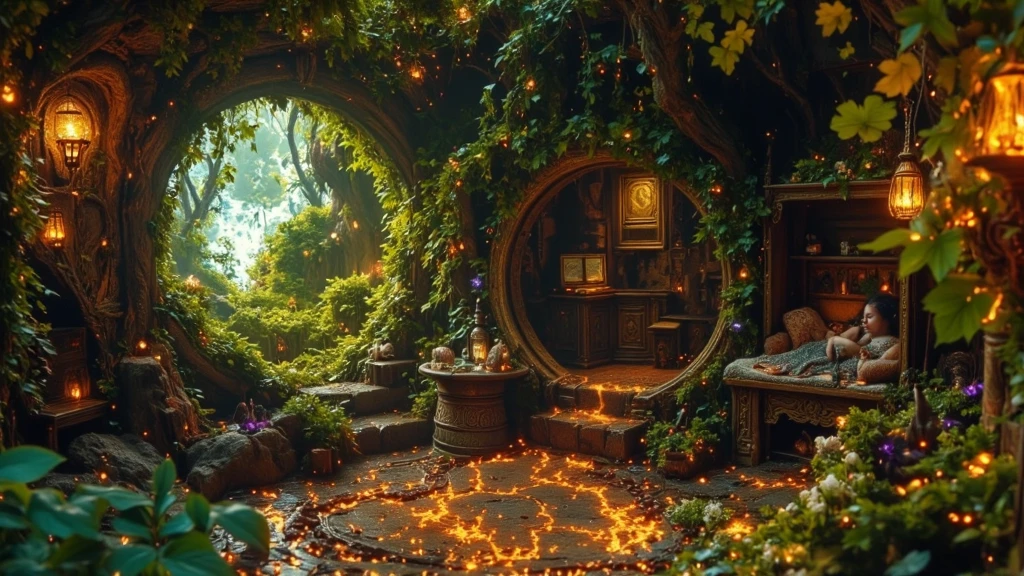 Fantasy setting , fairytale, mystical scenery, Magical Scenery - SeaArt AI