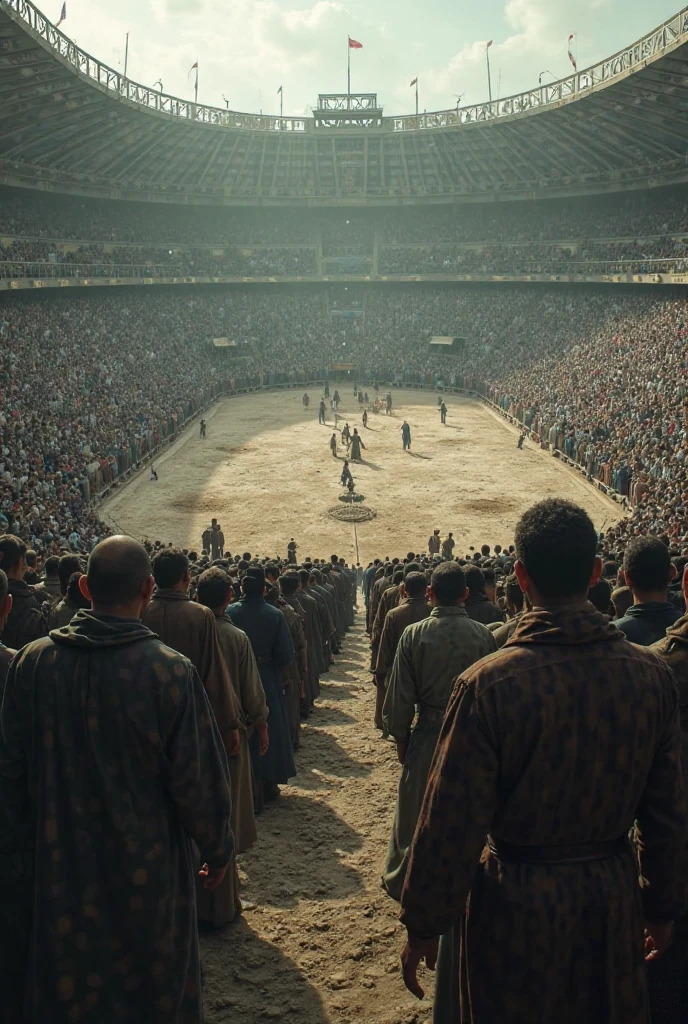 Can you generate the ghazi stadium filled with afghan spectators like ...