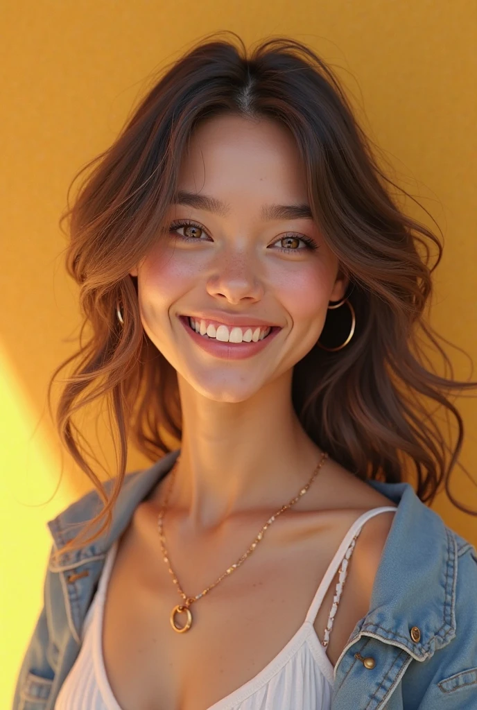 Single Foreign Girl Happy Real Non-Cartoon Facing Camera - SeaArt AI