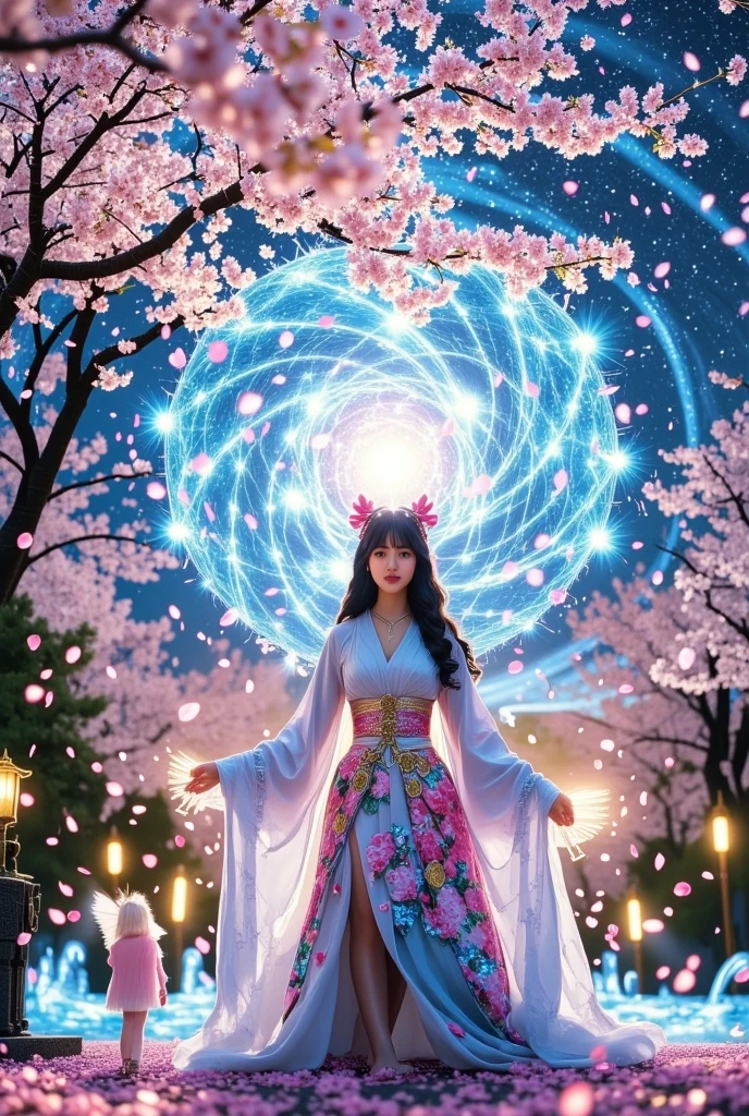 Masterpiece, high resolution, 8k, realistic, Sakura War God, pink and ...